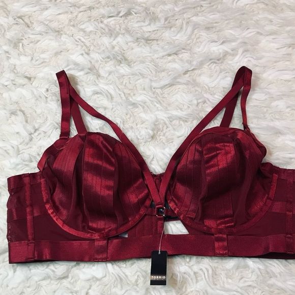 torrid | Intimates & Sleepwear | Torridred Satin Sexy Strappy Bra ...
